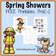 FREE Spring Showers Printable PreK- 2 Pack