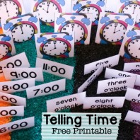 FREE Telling Time Printables and Sensory Project