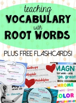 FREE Vocabulary through Root Words Pack