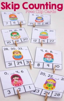 FREE Skip Counting Clip Cards
