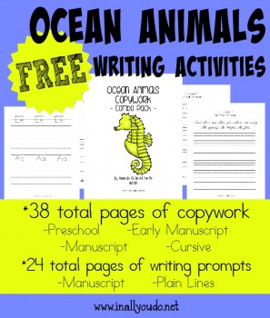 FREE Ocean Animals Writing Activities
