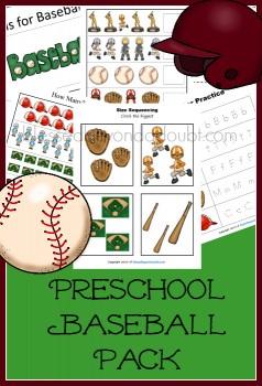 FREE Preschool Baseball Pack