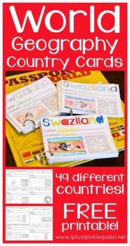 FREE World Geography Cards Printables