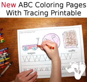 FREE ABC Trace and Color Coloring Pages