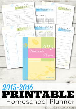 FREE Homeschool Planner 2015-2016 School Year