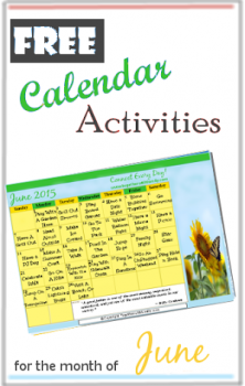 FREE June Activities Calendar Printable
