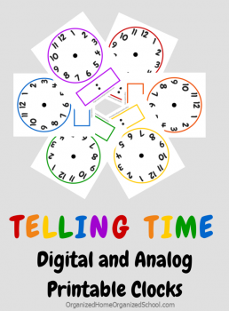 FREE Clock Printables and Telling Time Lesson Tips