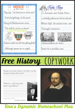 FREE History Copywork Pack {15+ Pieces!}