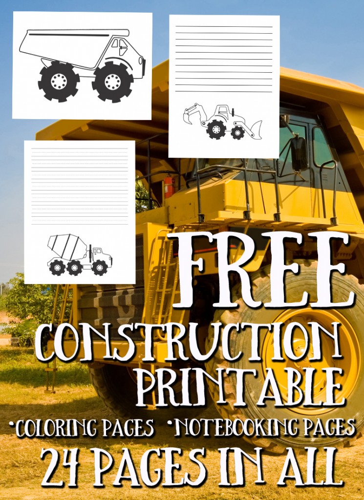 FREE Construction Printables (24 pages!)