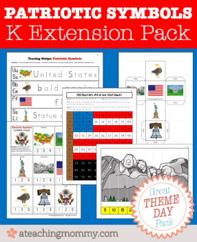 FREE Patriotic Symbols Kindergarten Activity Pack