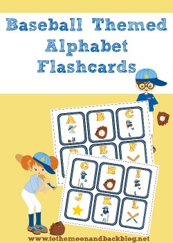 FREE Baseball Themed Alphabet Cards