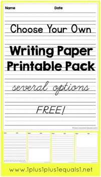 FREE 'Choose Your Own' Writing Paper