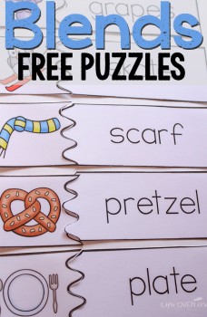 FREE Beginning Blends Puzzles