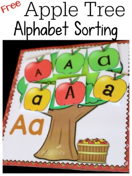FREE Alphabet Apple Sorting Activity