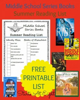 FREE Printable Middle School Book List