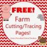 FREE Farm Themed Tracing And Cutting Pages