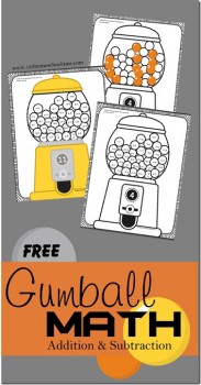 FREE Gumball Math Worksheets