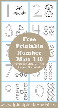 FREE Number Coloring Mats