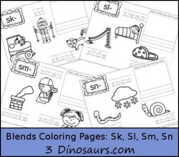 FREE Blends Coloring Pages