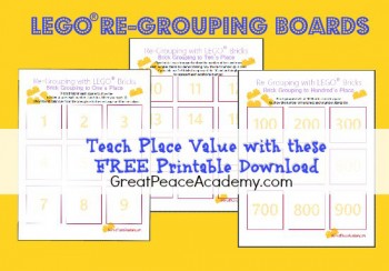 FREE Lego Math Place Value Printables