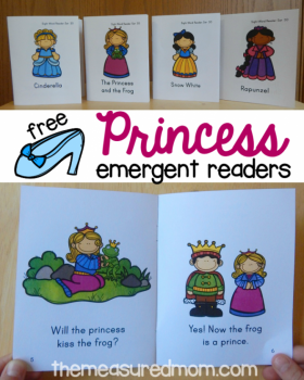 FREE Set of 4 Princess Emergent Readers