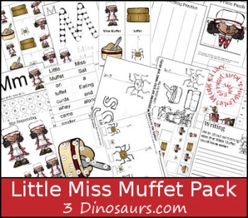 FREE Little Miss Muffet Pre K Pack