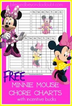 FREE Minnie Mouse Chore Charts