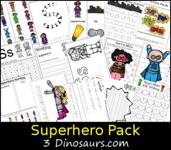 FREE Superhero Printables Pack