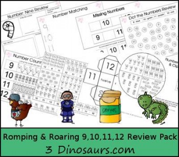 FREE Numbers 9-12 Review Pack