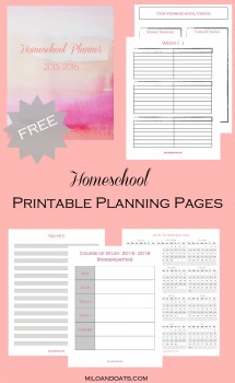 FREE Homeschool Planner Pages