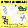 FREE Animal Handwriting Pages