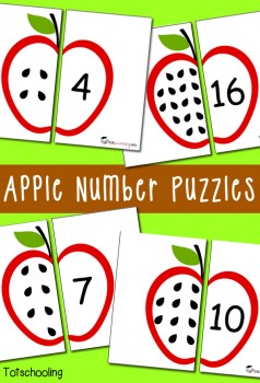 FREE Apple Number Puzzles