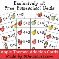 FREE Apple Themed Addition Cards