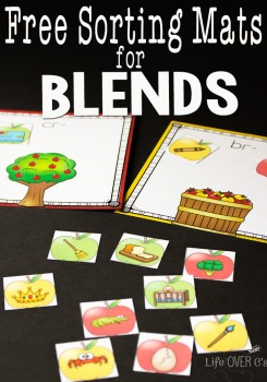 FREE Apple Themed Sorting Blends Printables