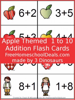 FREE Apple Themed Addition Cards