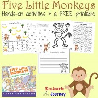 FREE Five Little Monkeys Activities and Printables