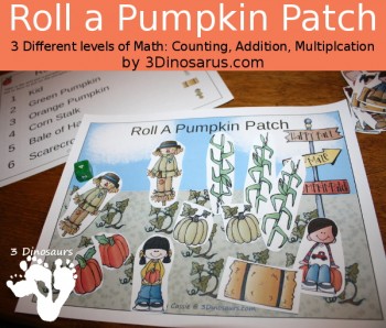 FREE Roll a Pumpkin Patch Math Game