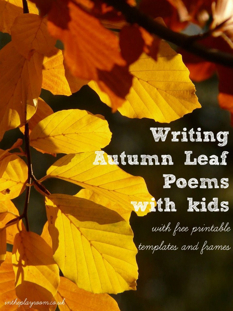 FREE Leaf Decorated Poem Writing Activity