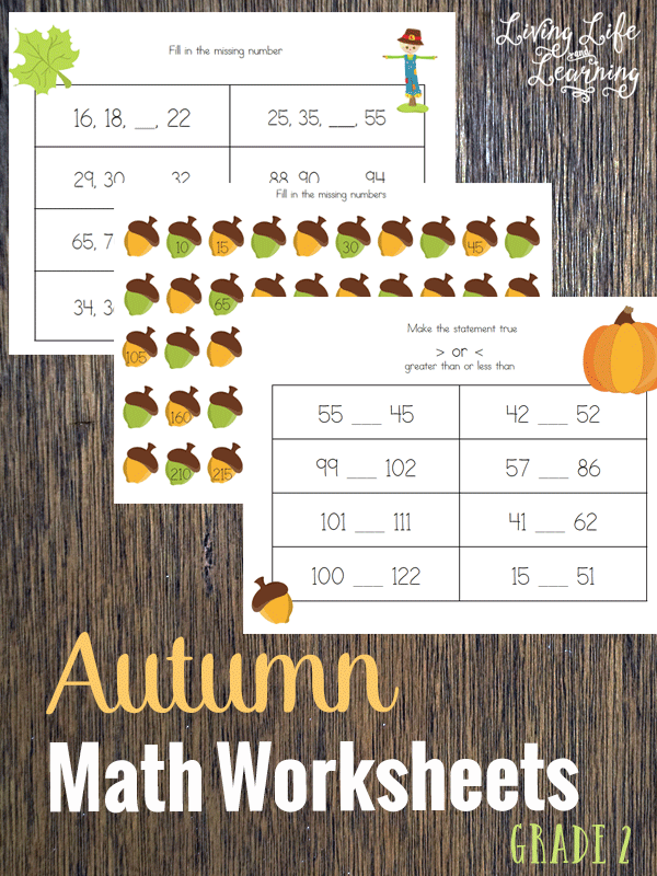 FREE Autumn Math Printables