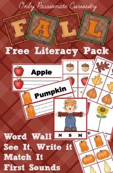 FREE Fall Literacy Pack