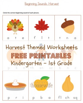 FREE Harvest Themed Printables