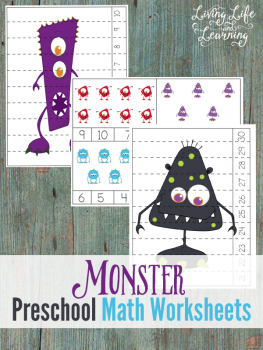 FREE Monster Preschool Math Worksheets