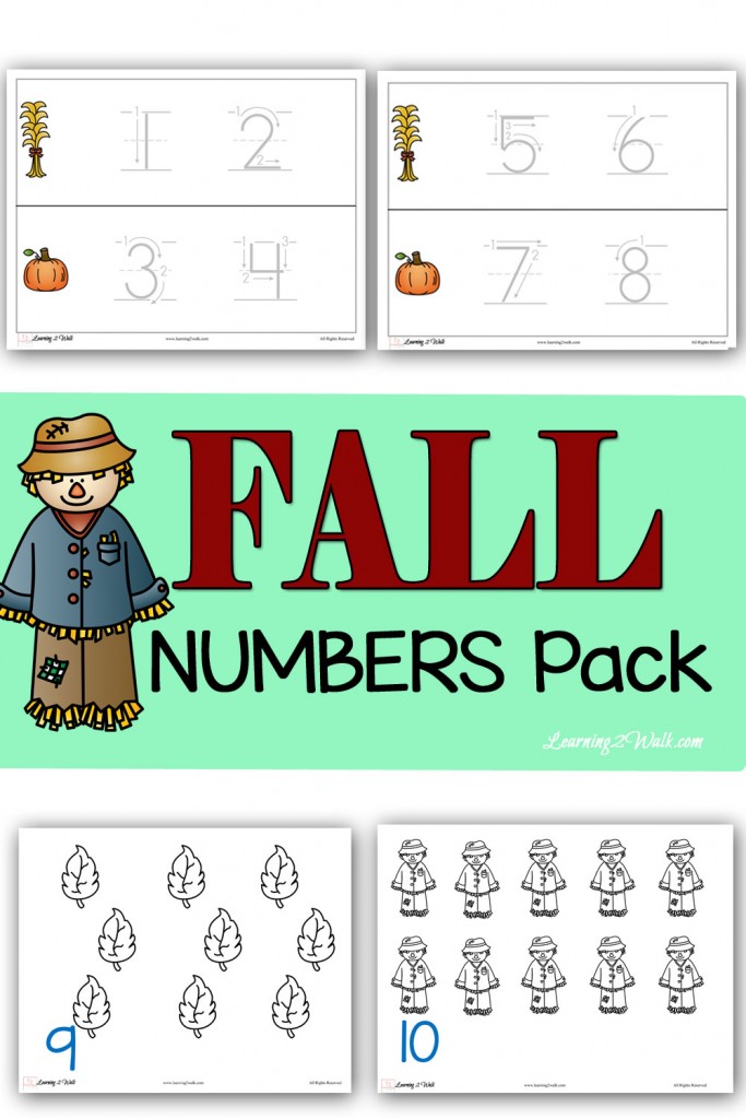 FREE Fall Numbers Pack
