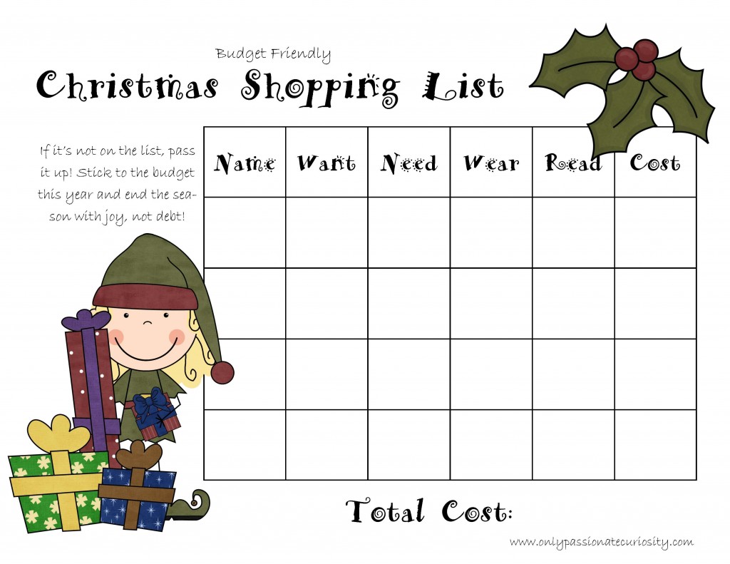 FREE Christmas on a Budget Printable