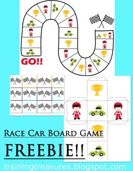 FREE Race Car Board Game