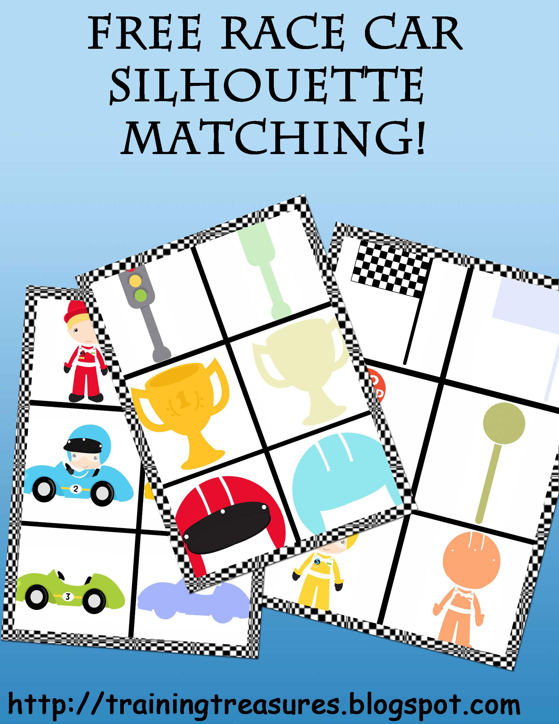 FREE Race Car Matching Game