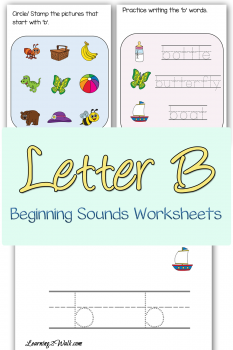 FREE Letter B Beginning Sounds Worksheets
