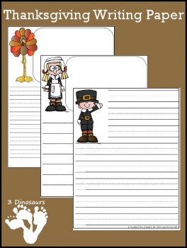 FREE Thanksgiving Themed Writing Paper Pack