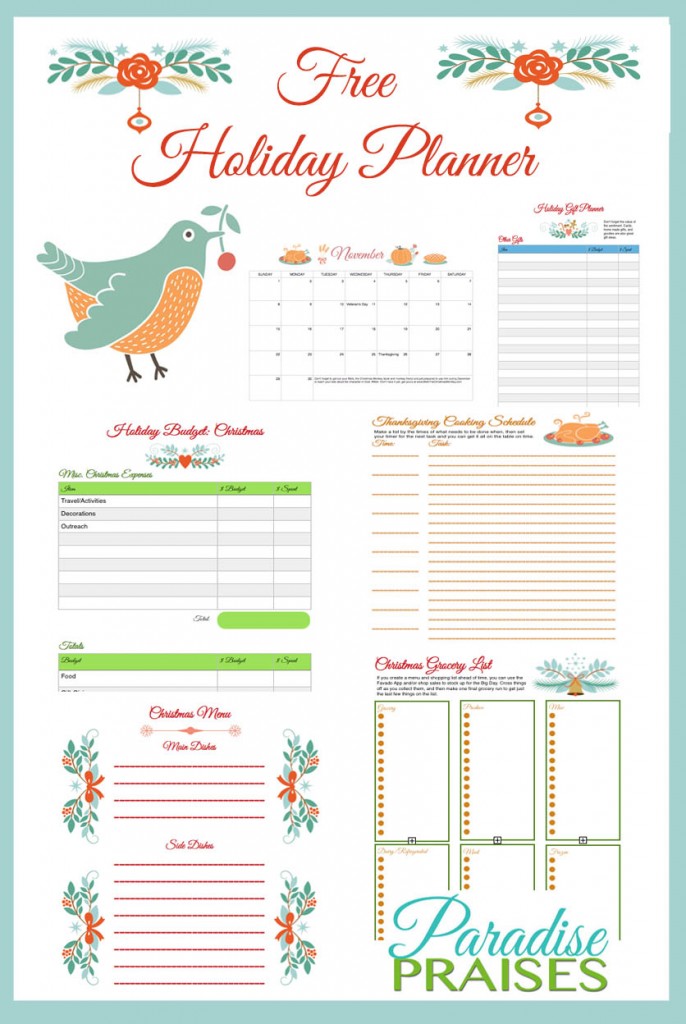 FREE Holiday Planner Pack