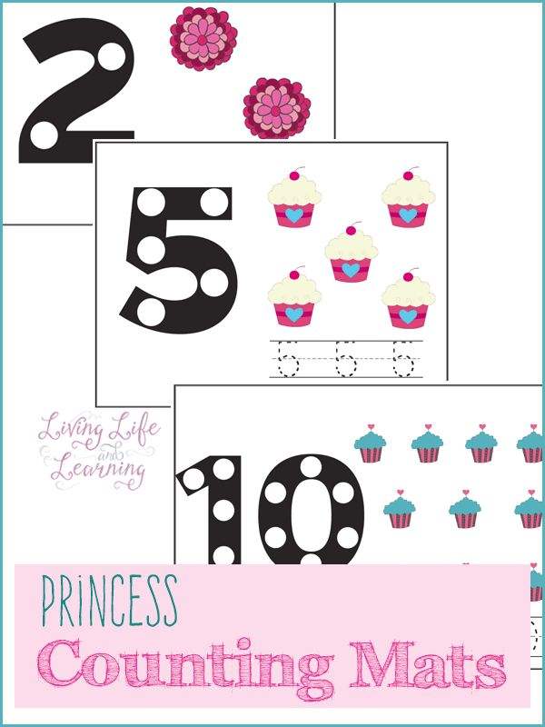 FREE Princess Counting Mats